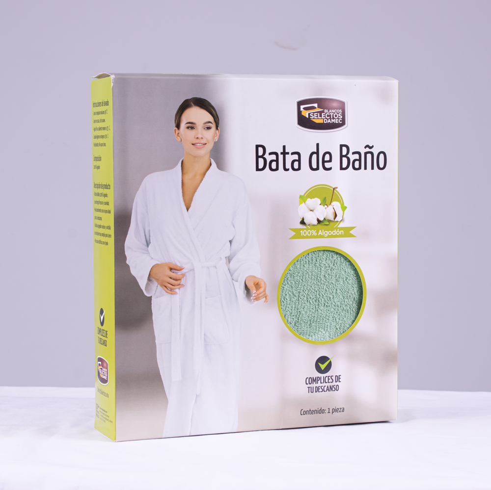 Bata de baño Microfibra Infantil Azul rey – Blancos Damec
