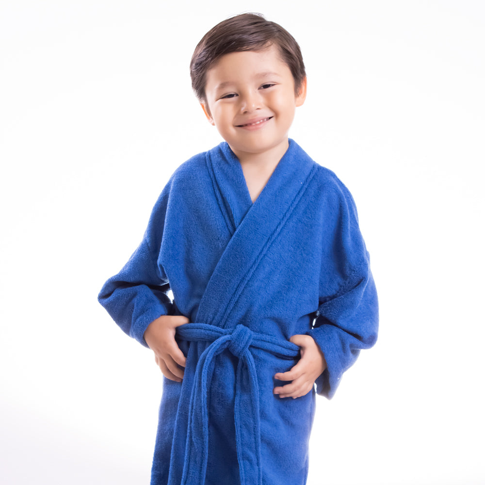 Bata de baño Microfibra Infantil Azul rey – Blancos Damec